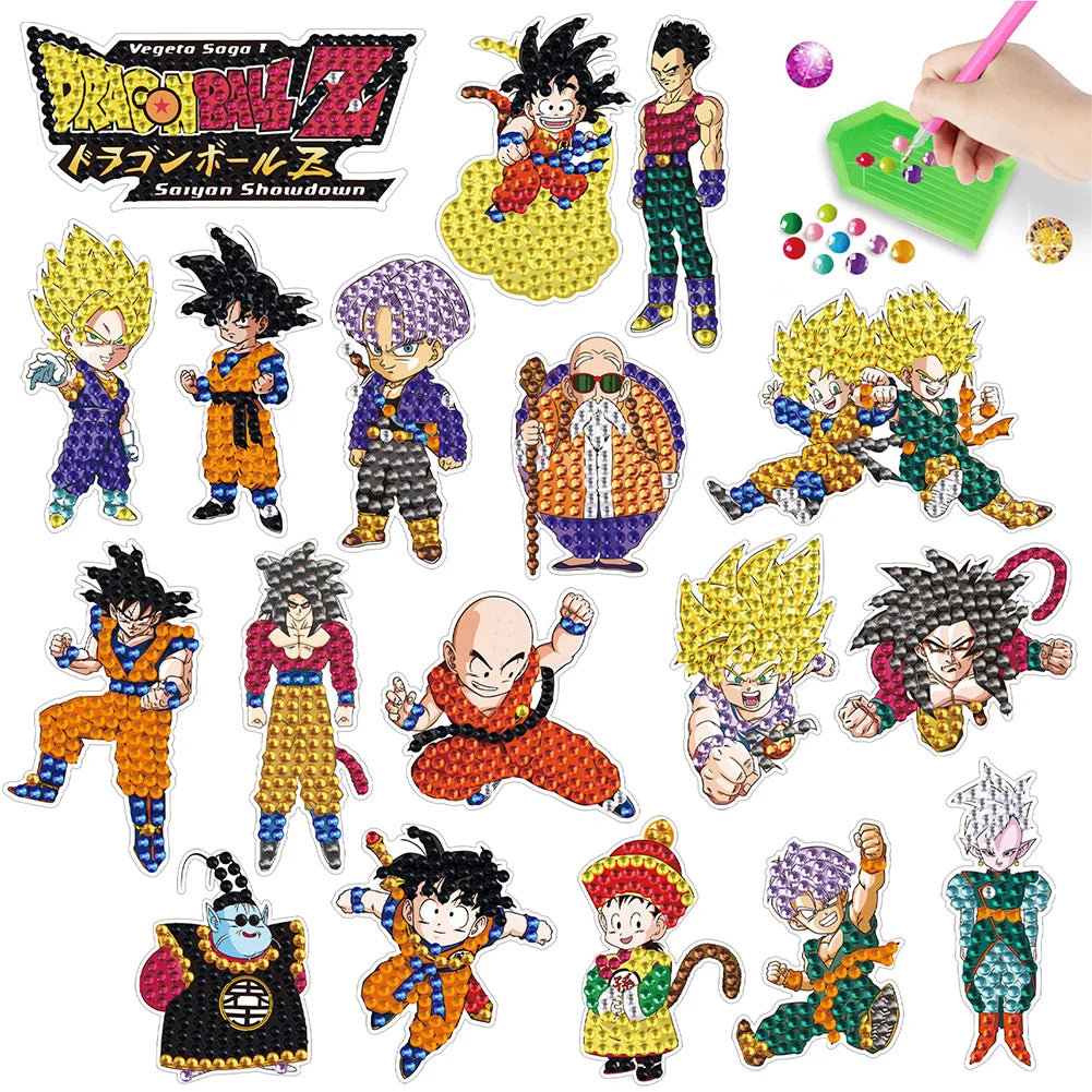 Dragon Ball Z Diamond Painting Sticker Set – Color-Full Creations