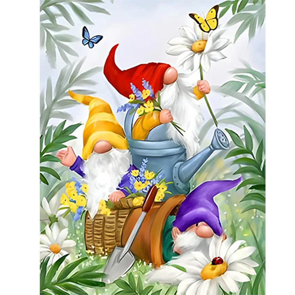 Spring Flower Gnomes Diamond Painting – Color-Full Creations